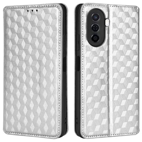 Preklopni Ovitek Rhombus Silver Za Huawei Nova Y Ovitki Top Izbira