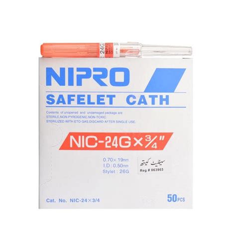 Nipro Iv Canula 24g 50s — Meri Pharmacy