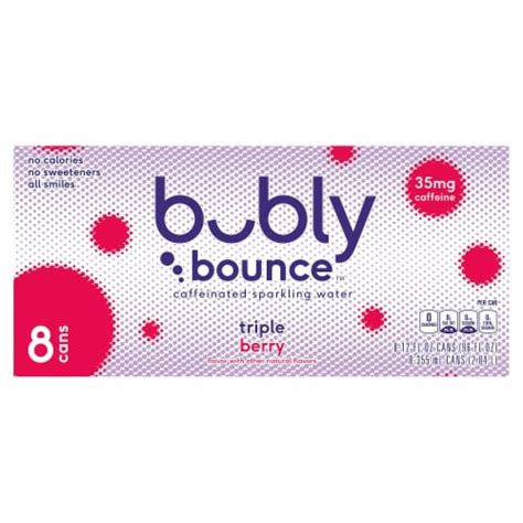 Bubly™ Bounce Caffeinated Triple Berry Flavored Sparkling Water Cans 8