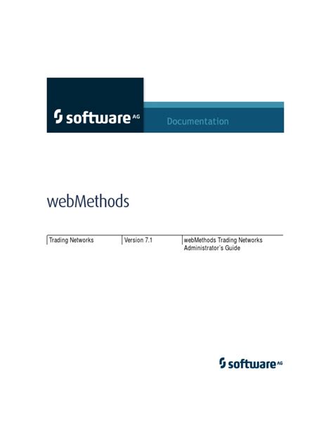 Webmethods Trading Networks Administrators Guide Software Ag Pdf Computing