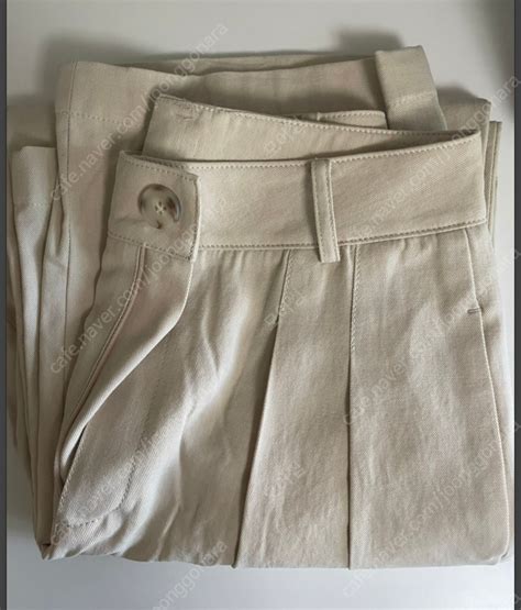 르 LE 린넨 코튼 와이드 핀턱 팬츠 오트밀 색상 미 티셔츠 캐쥬얼의류 중고나라