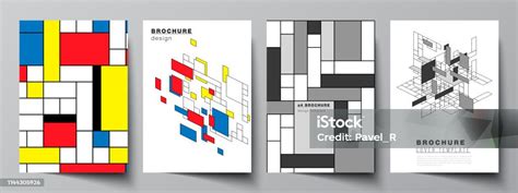 브로셔 전단지 소책자 연례 보고서에 대 한 A4 형식 현대 커버 모의 광고 디자인 서식 파일의 벡터 레이아웃 추상 다각형 배경 화려한 모자이크 패턴 복고풍 바우하우스 드
