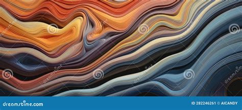 Convergence Of Abstract Forms And Textures Blending Seamlessly To
