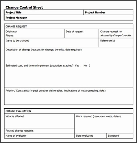 Change Management Request Form Template SampleTemplatess SampleTemplatess