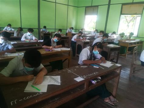 ကျောက်တန်းမြို့နယ်တွင် အခြေခံပညာ အထက်တန်း၊ အလယ်တန်းအဆင့် ကျောင်းသား ကျောင်းသူများ နှစ်ဆုံးစာမေးပ