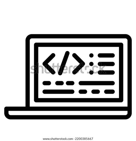 Program Icon Line Vector Illustration Stock Vector Royalty Free