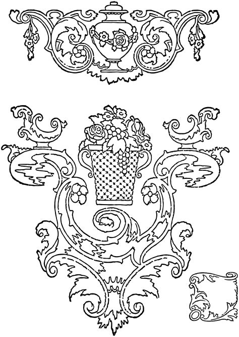 Vintage Rococo Scroll Frames And Ornaments