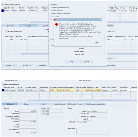 Orafaq Forum Oracle Fusion Apps And E Business Suite Tax Calculation Exception