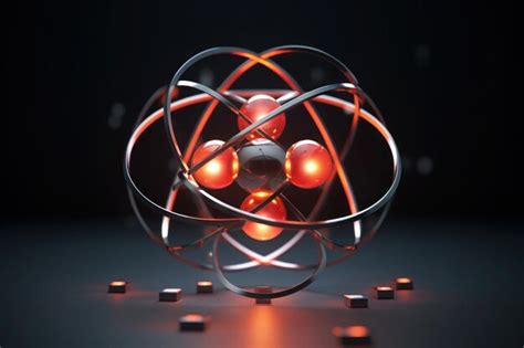 Premium Ai Image Model Of Molecule With Electrons In Orbits Structure Of Atom Concept Of