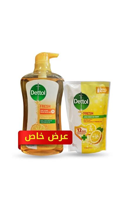 Dettol غسول الجسم ديتول فريش المضاد للبكتيريا 500مل 370مل ترينديول