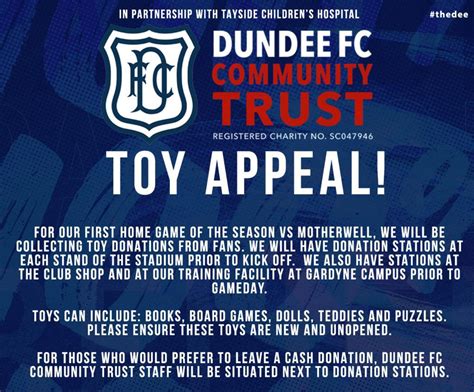 Dundee Fc Toy Appeal Dundee Football Club Official Website