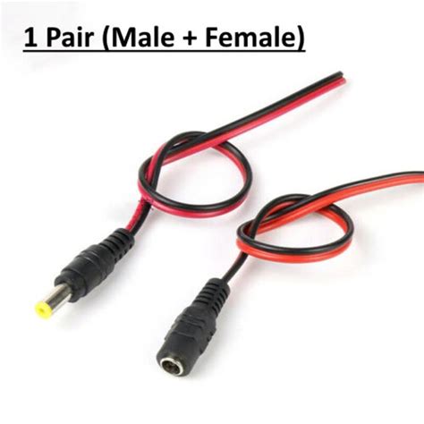 2 Pin DC Power Cable Connector Male Female Jack Plug With Wire Daraz Pk