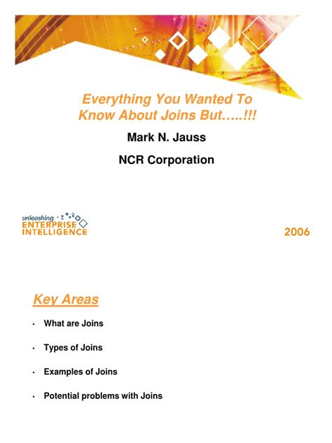 Teradata Joins Pdf Data Data Management