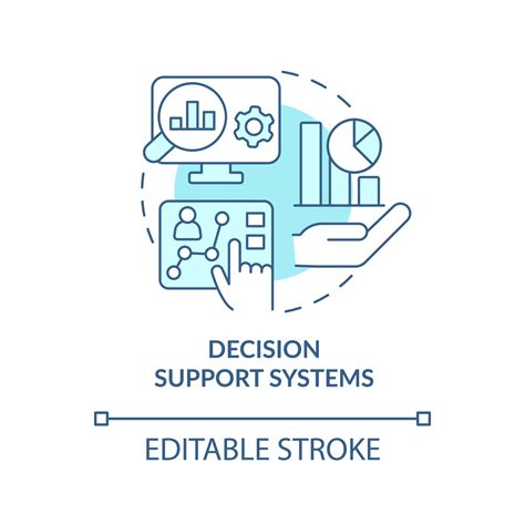 Decision Support Systems Turquoise Concept Icon Data Analyzing