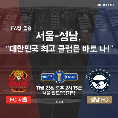 더스포츠 [fa컵 결승전 프리뷰] 서울 성남 “대한민국 최고 클럽은 바로 나 ” 정유석 기자