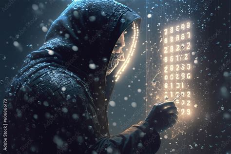 Cybersecurity Computer Hacker With Hoodie Vulnerability And Hacker
