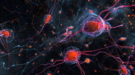 A Highresolution Image Of Neural Progenitor Cells Migrating And Differentiating Into Neurons A