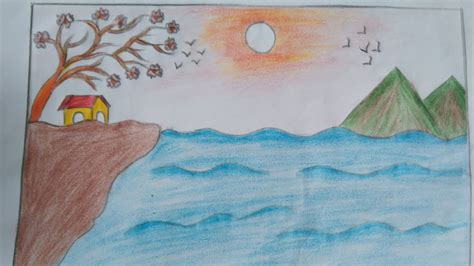 অসাধারণ প্রাকৃতিক দৃশ্য ছবি আকা শিখুন Youtube