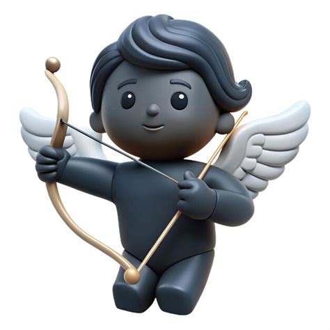 A Figurine Of An Angel Holding A Bow And Arrow Premium Ai Generated Psd