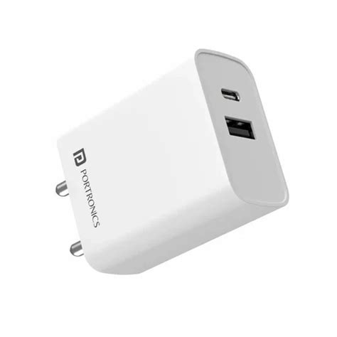 Portronics Adapto 70 33w Adapter With Dual Output At Rs 550 Mobile Charger In New Delhi Id