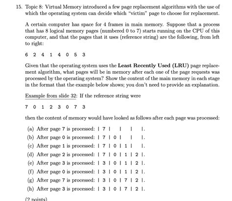 solved 5 topic 8 virtual memory introduced a few page