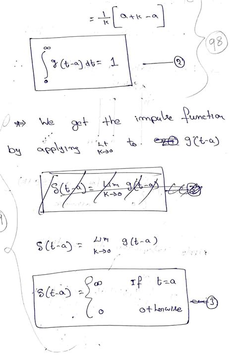 Laplace Transform Of Diracs Delta Function Hand Written Notes And