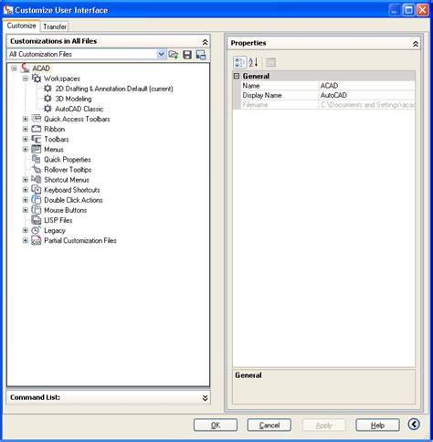 Custom Cui Or Workspace Settings Autodesk Community