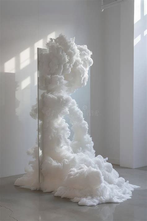 Cloud Inspired Diy Foam Mirror Trendy Gen Z Interior Design Stock Image