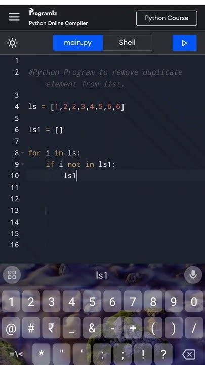 Python Program To Remove Duplicate Element From List Coding Pythontutorial Pythontricks Youtube
