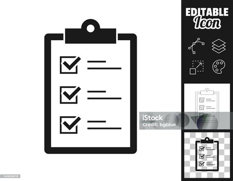 체크리스트가 있는 클립보드 디자인 아이콘입니다 쉽게 편집 가능 아이콘에 대한 스톡 벡터 아트 및 기타 이미지 아이콘 클립 보드 리스트 Istock