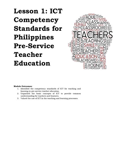 Competency Standards The Document Contains A Detailed Summary Of The