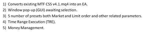 convert existing multi time frame indicator into an expert an order to develop the technical