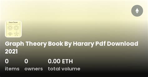 Graph Theory Book By Harary Pdf Download 2021 Collection Opensea