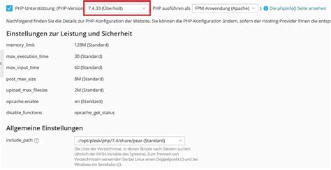 Plesk Php 74 Und Php 80 Auf Php 81 ändern Snafu