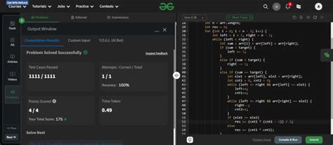 100daysofcode Geeksforgeekschallenge Codingjourney Problemsolving Twopointers