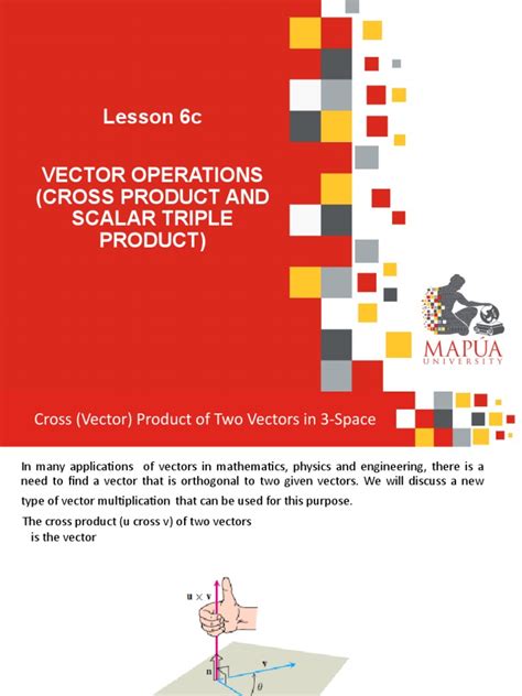 Lesson 6c Vectors Operations Cross Product And Scalar Triple Product Pdf Euclidean Vector