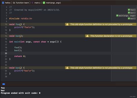 This Old Style Function Definition Is Not Preceded By A Prototype Csdn博客