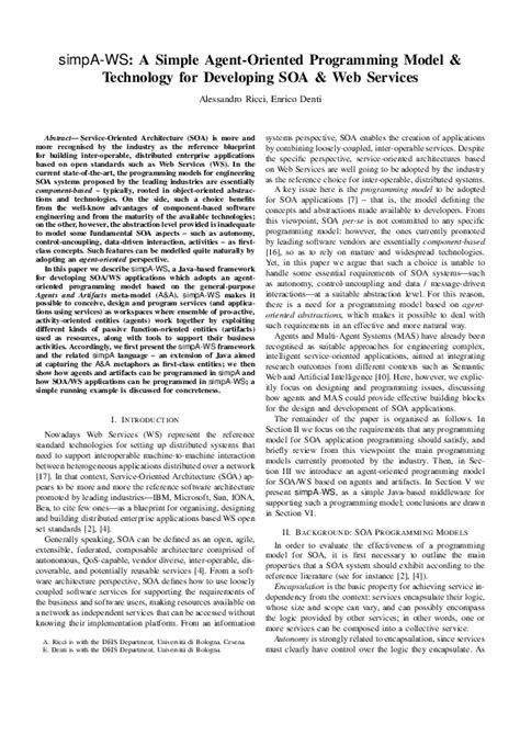pdf simpa ws a simple agent oriented programming model and technology for developing soa and web