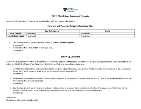 Cj 112 Module Four Assignment Template Cj 112 Module Four Assignment Template Complete This