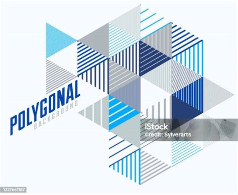 라인 디자인 3d 큐브와 삼각형 추상 배경 다각형 낮은 폴리 등각 투영 스타일 템플릿 스트라이프 그래픽 요소가 격리되었습니다 포스터 또는 배너 표지 또는 광고용 템플릿입니다