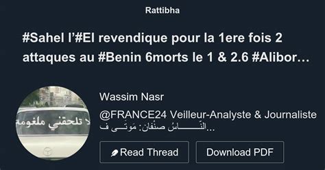 Sahel Lei Revendique Pour La 1ere Fois 2 Attaques Au Benin 6morts