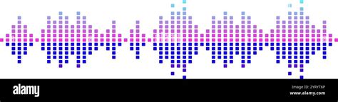 Colorful Digital Sound Waves Are Visualized As A Pixelated Gradient Creating A Vibrant