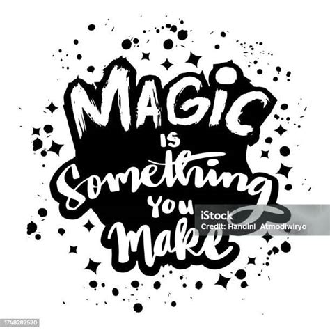 마술은 당신이 만드는 것입니다 손으로 그린 타이포그래피 포스터 디자인 영감을 주는 벡터 타이포그래피 개념에 대한 스톡 벡터 아트 및 기타 이미지 Istock
