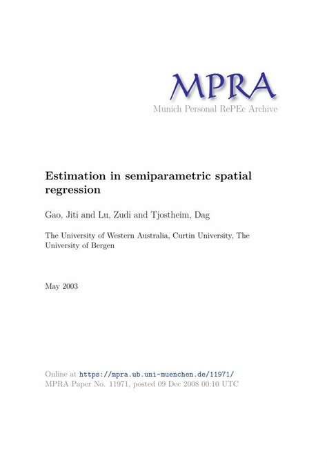 PDF Estimation In Semiparametric Spatial Regression DOKUMEN TIPS
