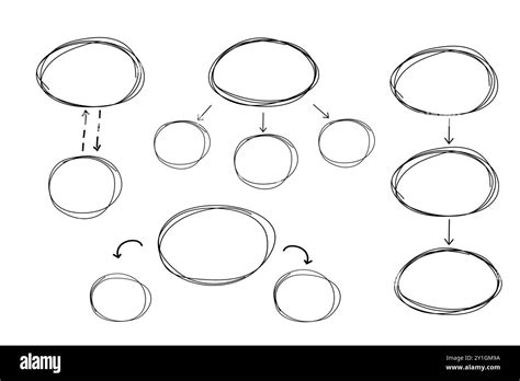 Mind Map Infographic Diagram Doodle Line Free Hand Drawing Idea Scheme