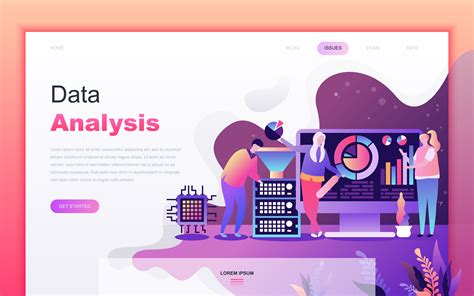 Modern Flat Cartoon Design Concept Of Big Data Analysis For Website And Mobile App Development