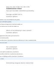 ECON 201 Quiz 5 Docx Written Feb 1 2022 12 57 PM Feb 1 2022 1 33 PM Submission View Your