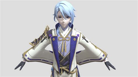 Kamisato Ayato Download Free 3d Model By Hoyoverse 629857d Sketchfab