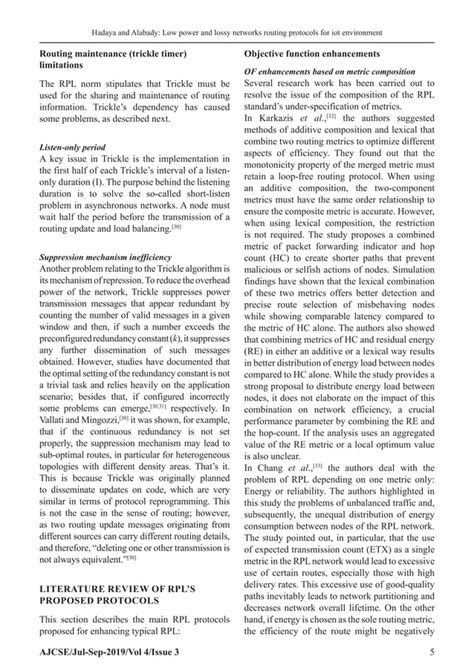 Low Power And Lossy Networks Routing Protocols For Iot Environment A Survey Pdf
