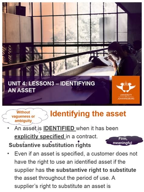 Unit 2 Lesson 3 Identifying An Asset Pdf Lease Goods